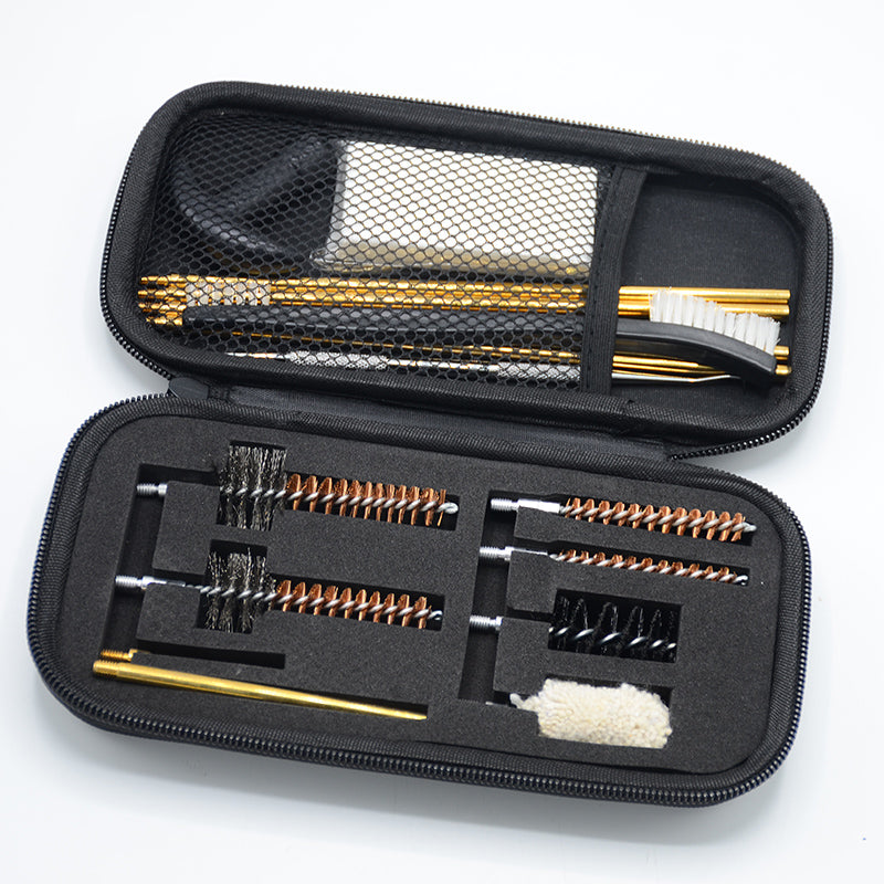 UNIVERSAL GUN CLEANING KIT WITH EXTENDABLE RODS AND BRASS BRUSHES ...